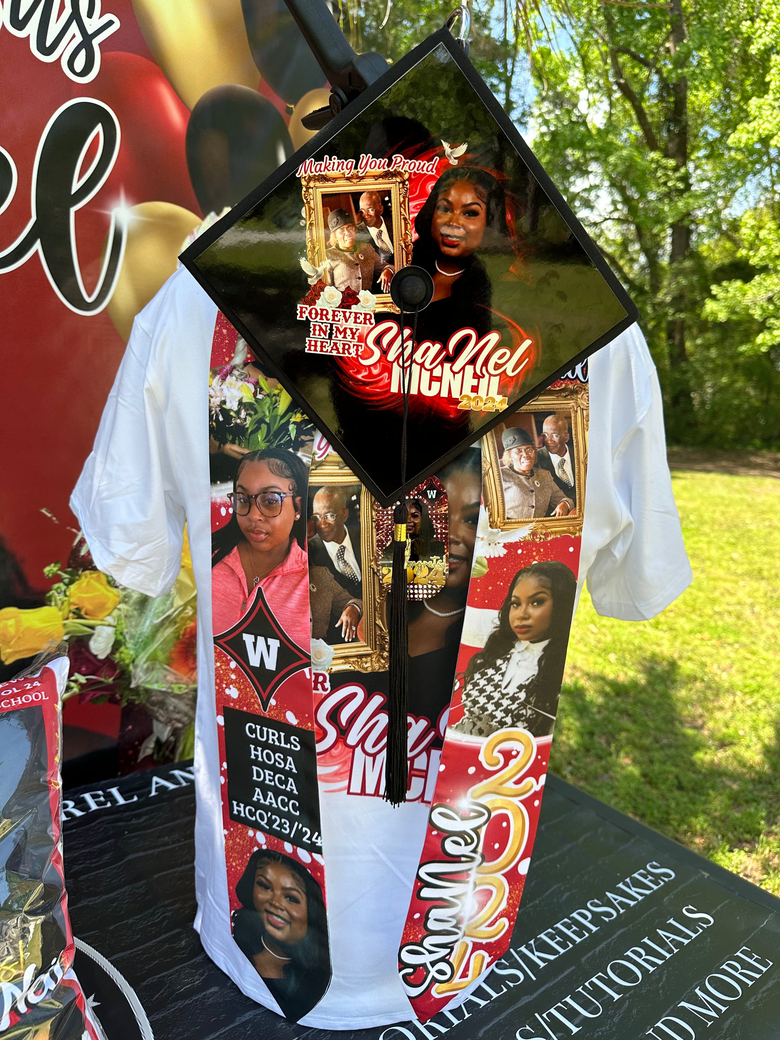 GRADUATION STOLE/CAP TOPPER BUNDLE | PORT CITY DESIGNS AND PRINTS